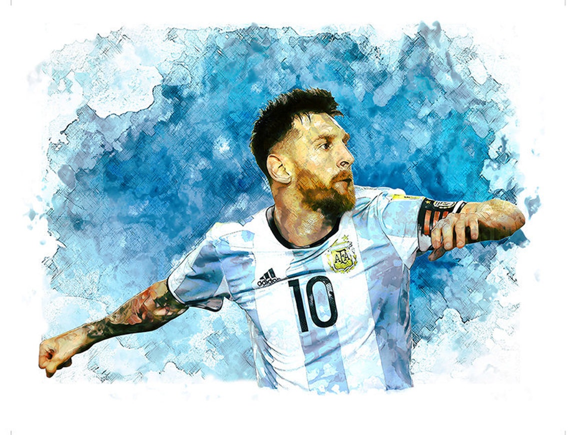 Print 16 Lionel Messi Argentina Barcelona Print Football | Etsy
