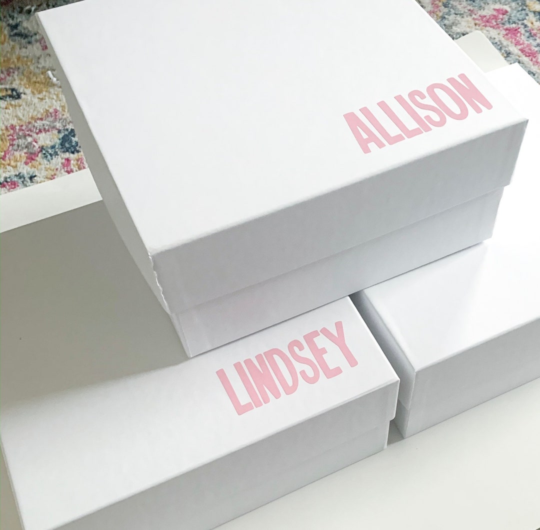 Empty Gift Box, Empty Bridesmaid Box, Bridesmaid Box, Bridesmaid Gift ...