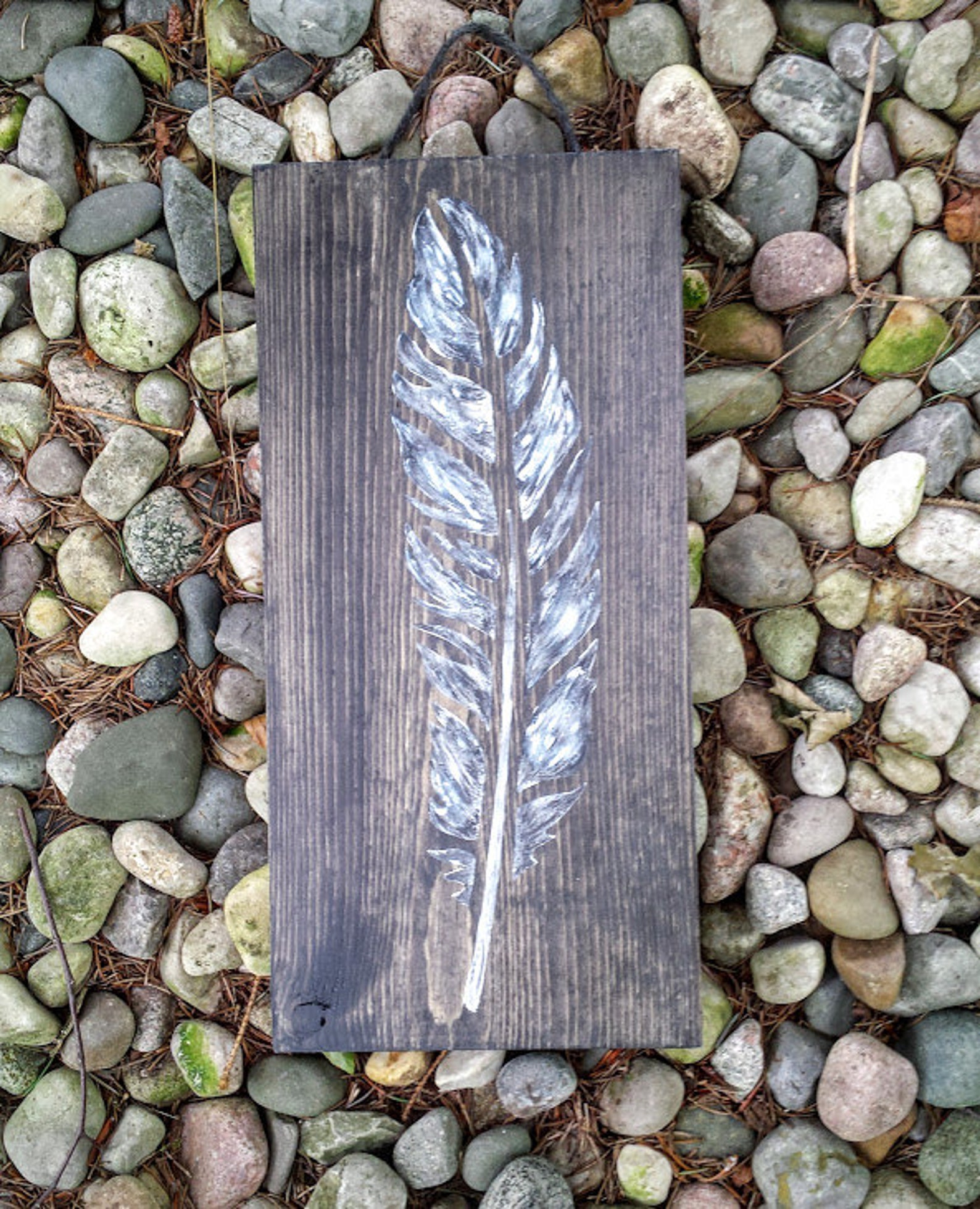 Feather Sign, Boho Decor, Boho Feather Sign, Feather Wall Art, Tribal ...