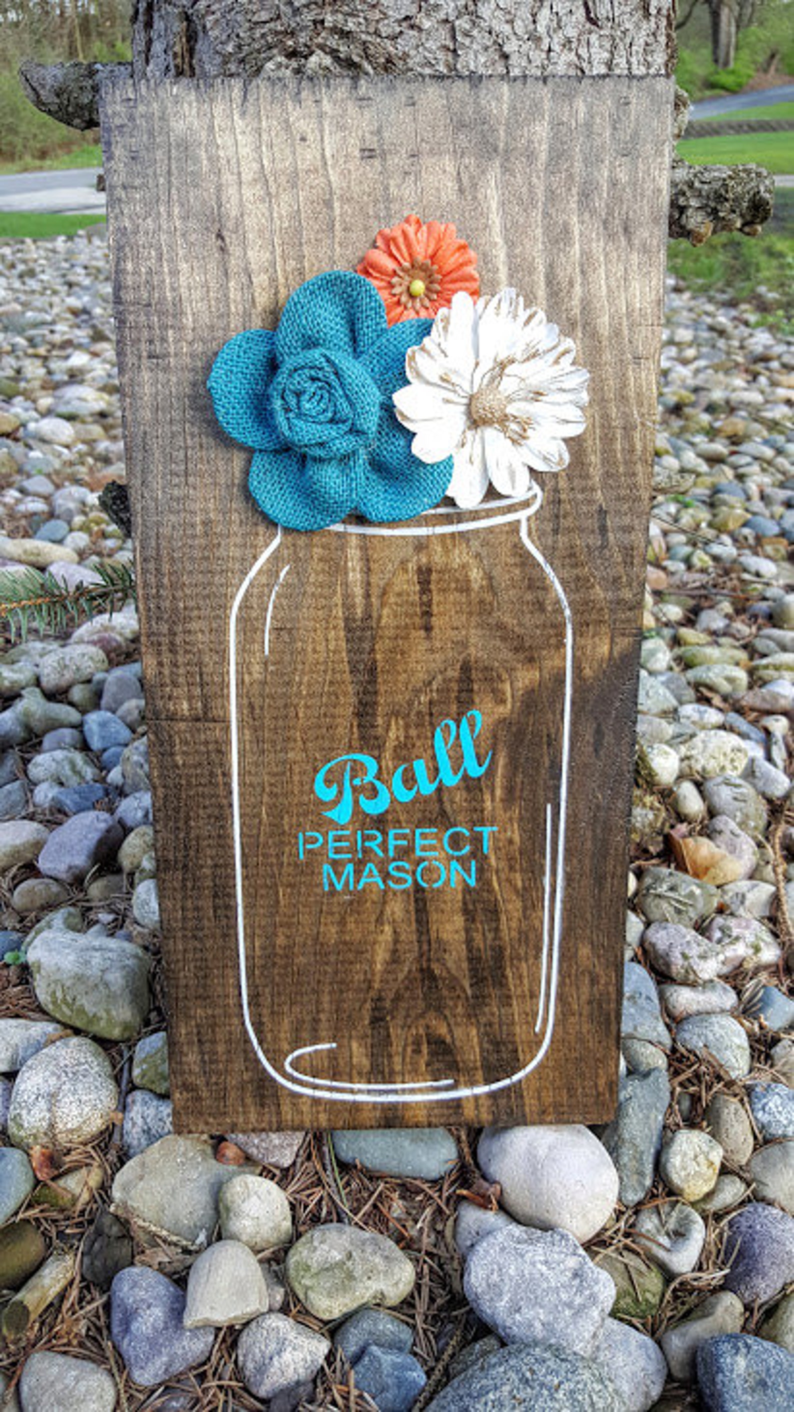 Ball Jar Sign Flower Vase Sign Flower Jar Sign Mason Jar - Etsy
