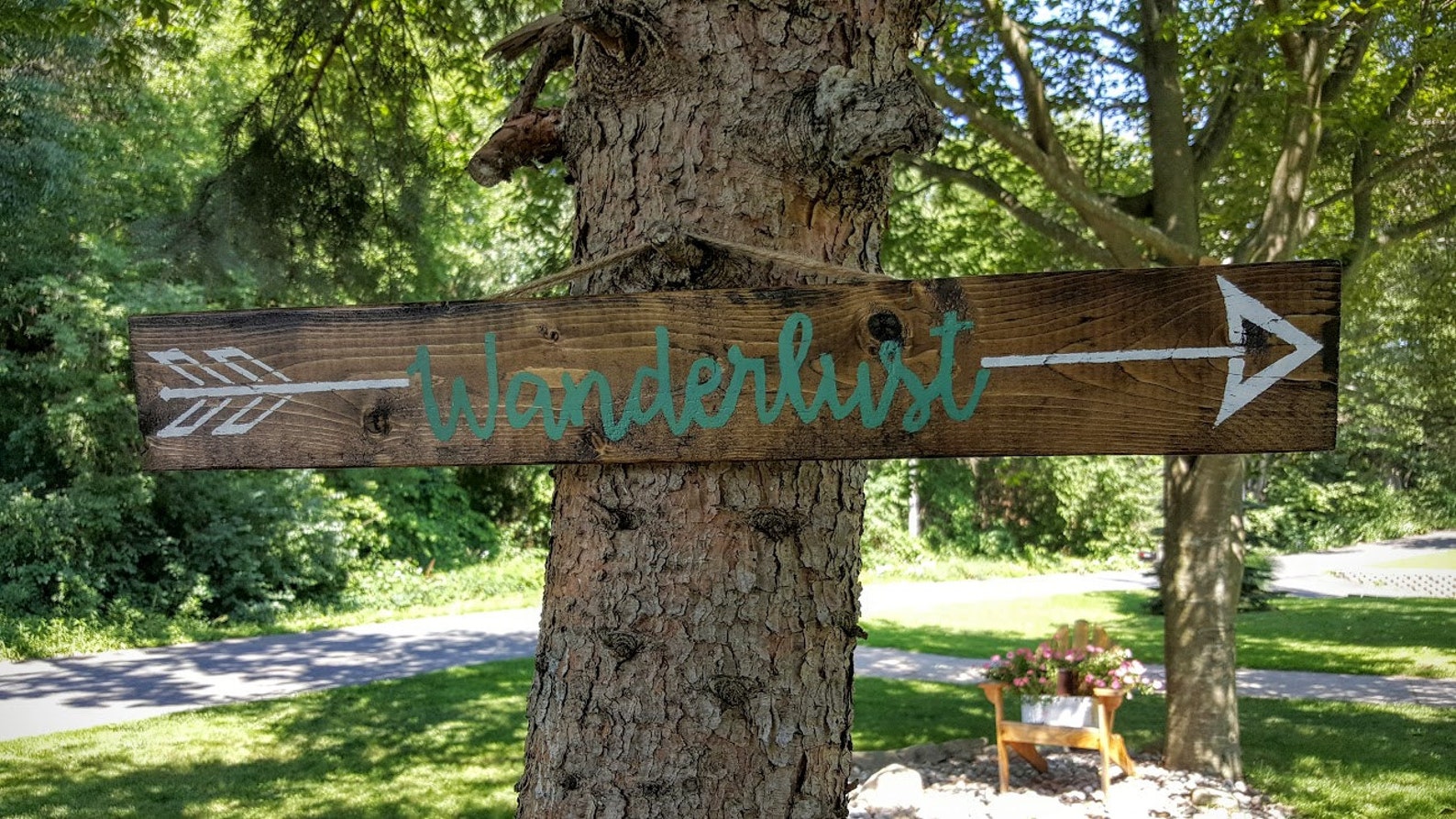 Wanderlust Sign, Wanderlust With Arrow, Wooden Signs, Wanderlust Wooden ...