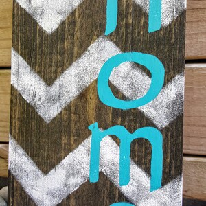 Chevron Home Wooden Sign, Wooden Signs, Hanging Wooden Sign, Home Sign ...