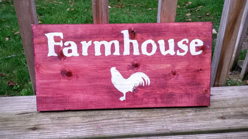 Farmhouse Sign, Hanging Wooden Sign, Rustic Wooden Farmhouse Market ...