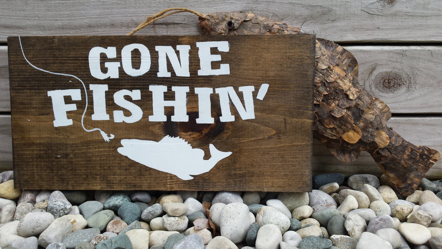 Gone Fishing Sign, Wooden Sign, Fishing Sign, Fisherman Sign, Gone ...