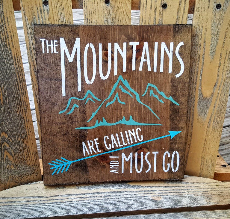 Mountains Sign Adventure Sign Wanderlust Sign Mountains Are - Etsy
