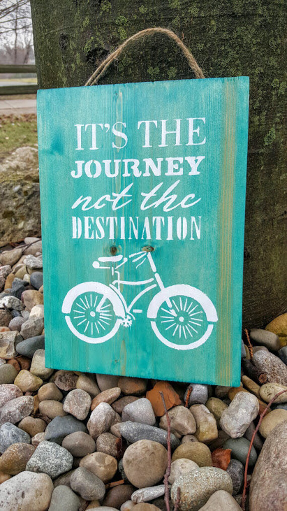 Journey Sign, Bike Sign, Wooden Sign, It's the Journey Not the ...