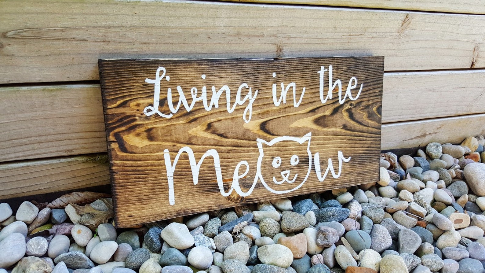 Living in the Meow Sign Wooden Signs Cat Signs Meow Sign - Etsy