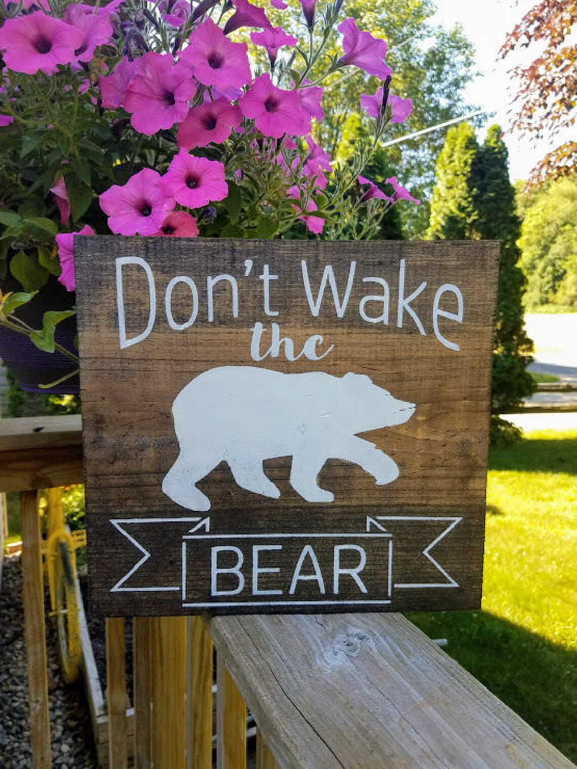 Dont Wake the Bear Sign, Nursery Sign, Wooden Signs, Kids Room Sign ...