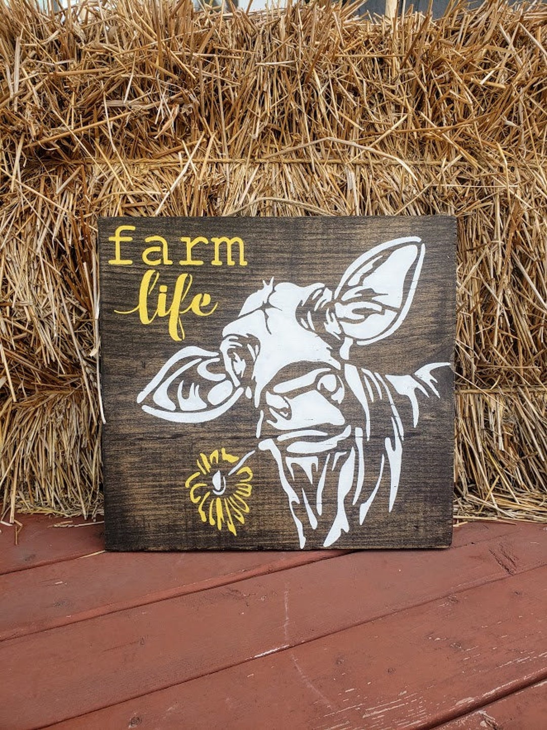 Farm Life Sign, Cow Sign, Farmhouse Signs, Wooden Signs, Country Signs ...
