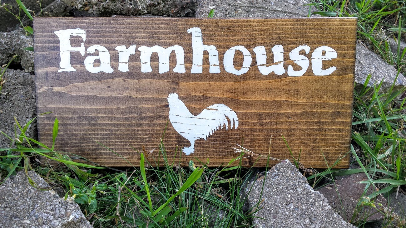 Farmhouse Sign, Hanging Wooden Sign, Rustic Wooden Farmhouse Market ...