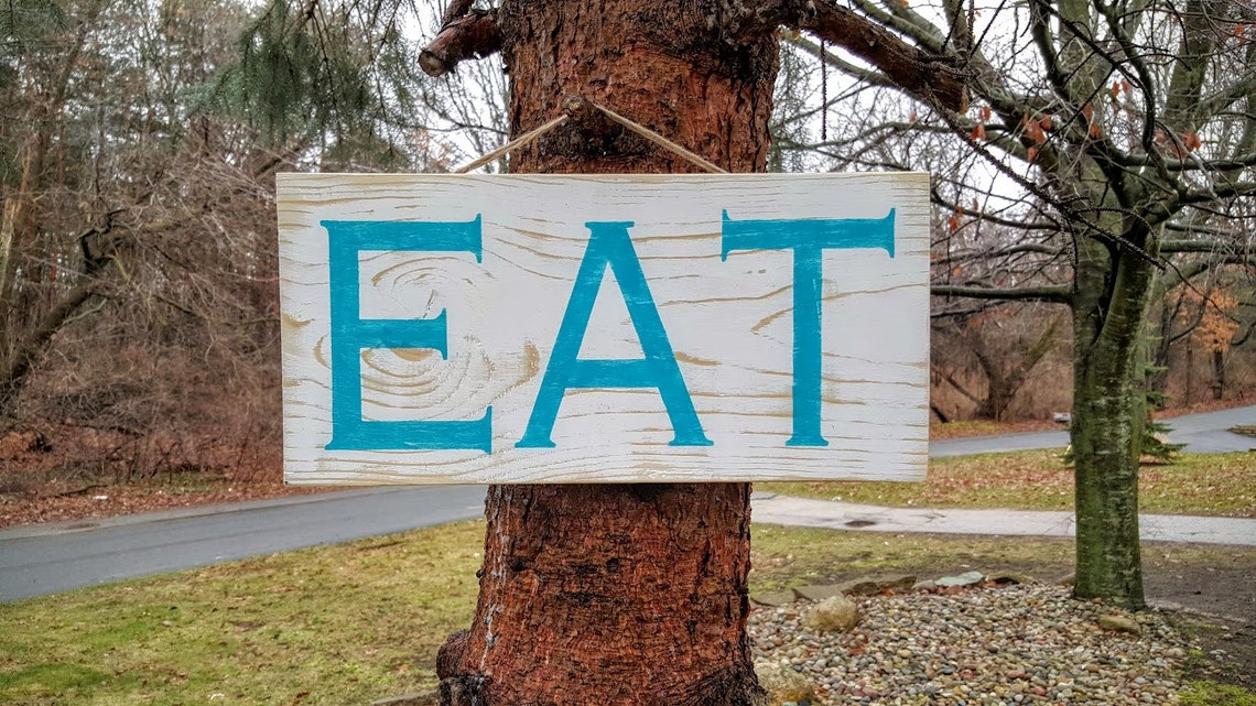 Eat Sign, Kitchen Sign, Kitchen Decor, Wooden Signs, Kitchen Signs ...