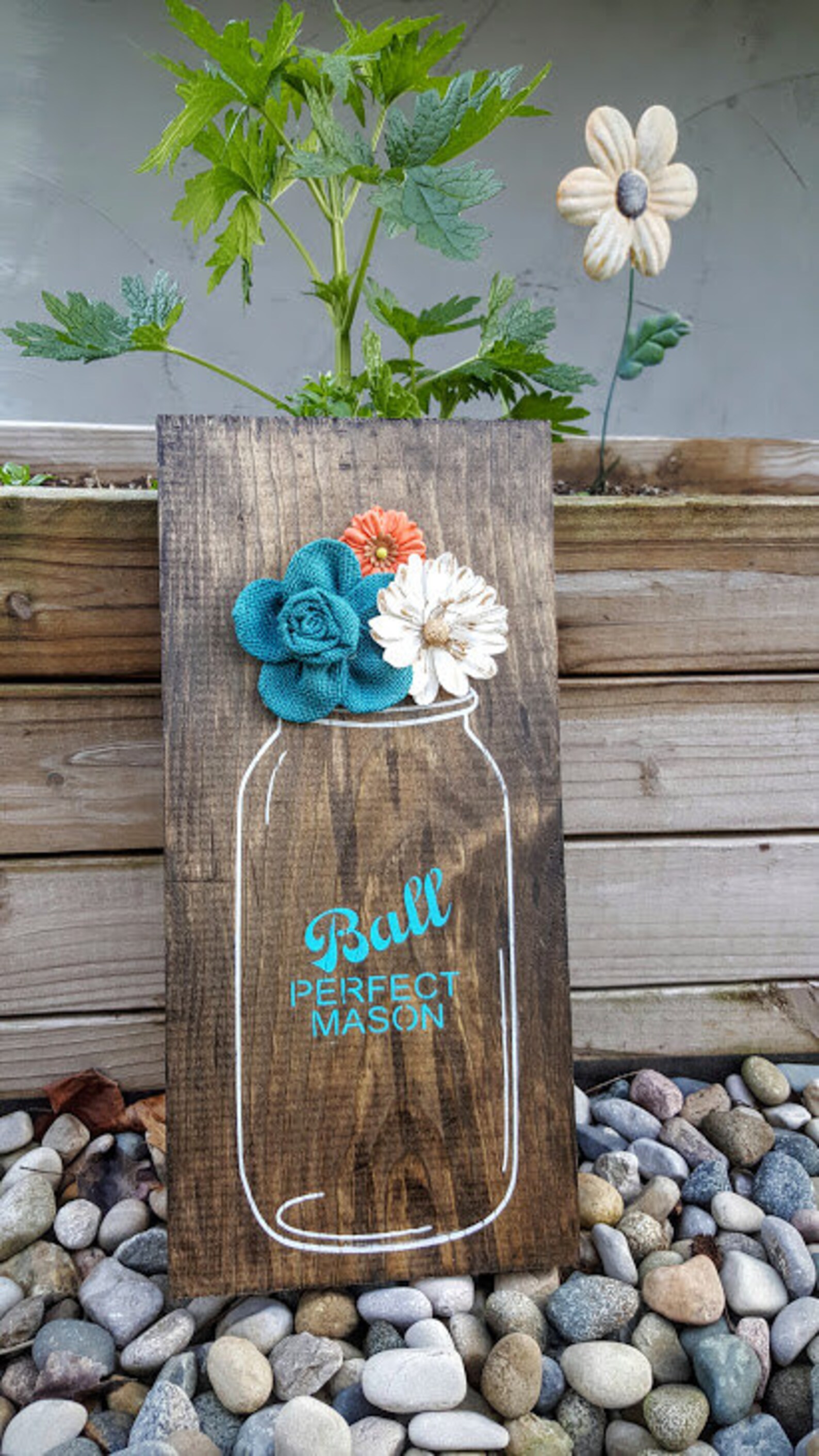 Ball Jar Sign Flower Vase Sign Flower Jar Sign Mason Jar - Etsy
