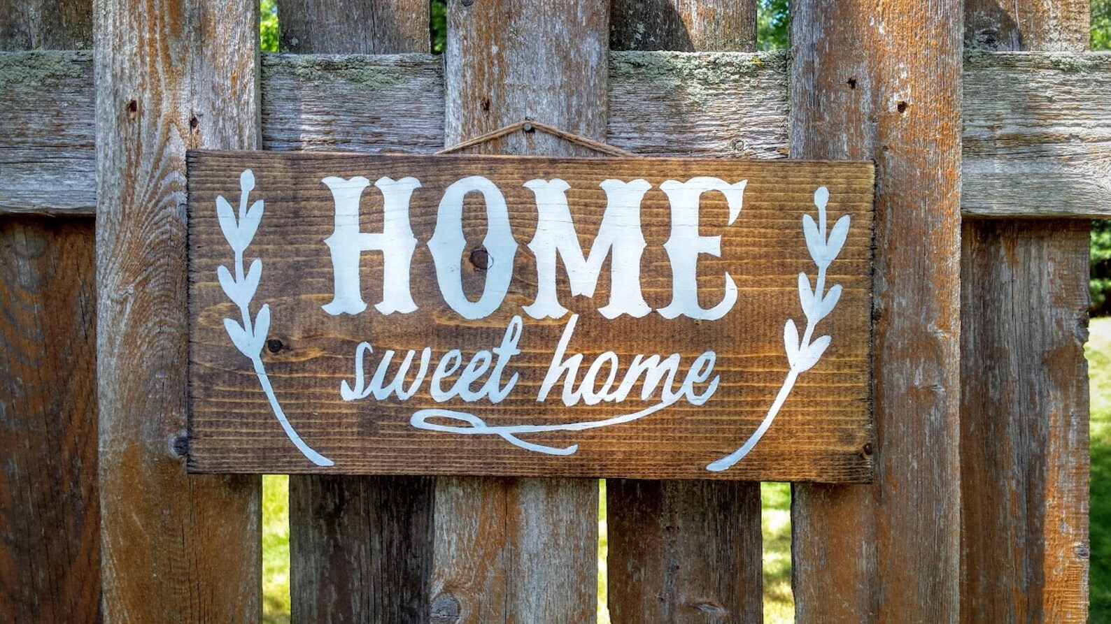 Home Sweet Home Sign, Hanging Wooden Home Sign, Rustic Wooden Home ...