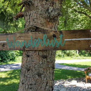 Wanderlust Sign, Wanderlust With Arrow, Wooden Signs, Wanderlust Wooden ...