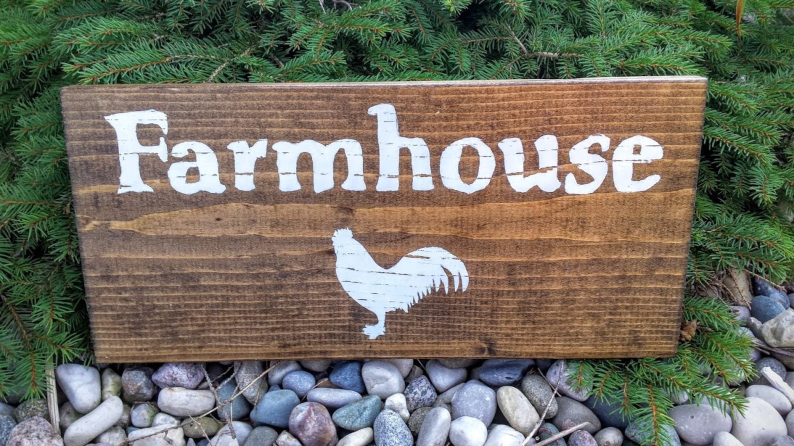 Farmhouse Sign, Hanging Wooden Sign, Rustic Wooden Farmhouse Market ...