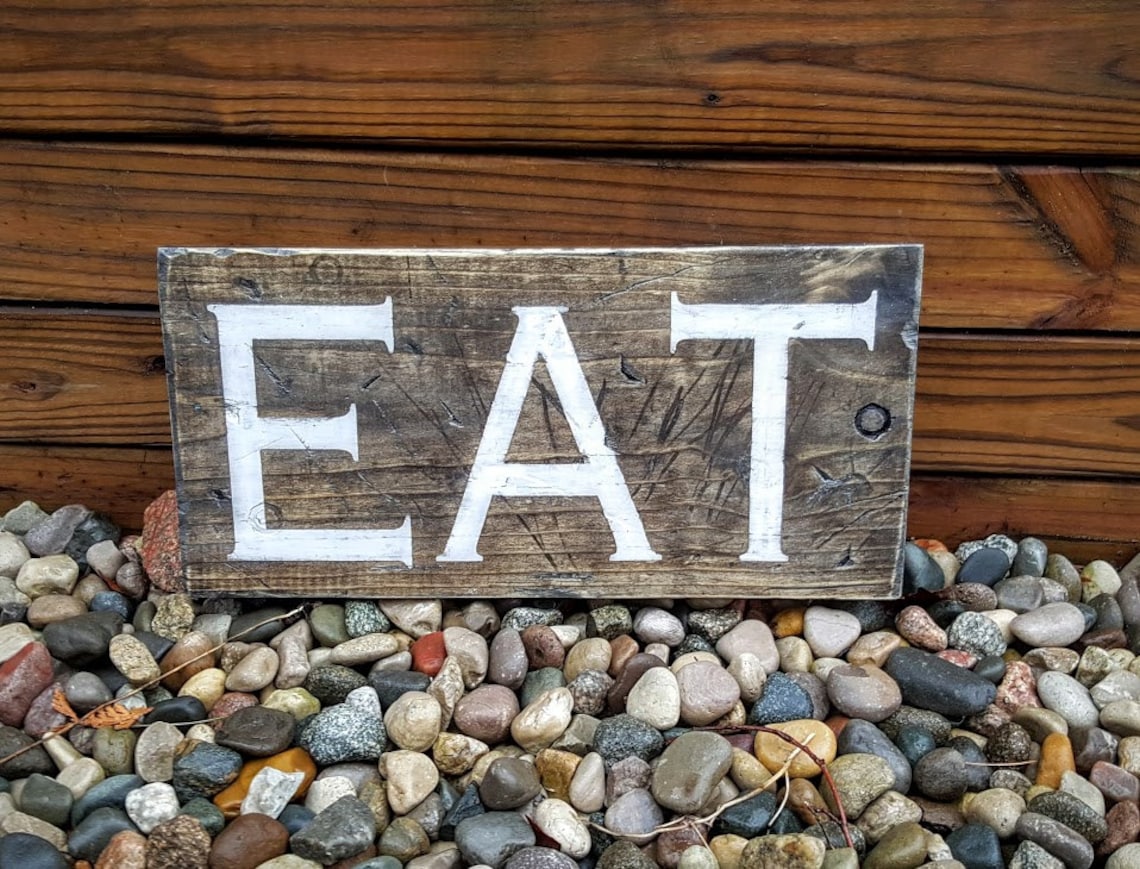 Eat Sign, Kitchen Sign, Kitchen Decor, Wooden Signs, Kitchen Signs ...