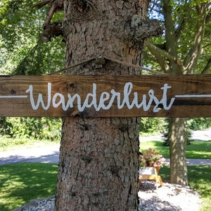 Wanderlust Sign, Wanderlust With Arrow, Wooden Signs, Wanderlust Wooden ...