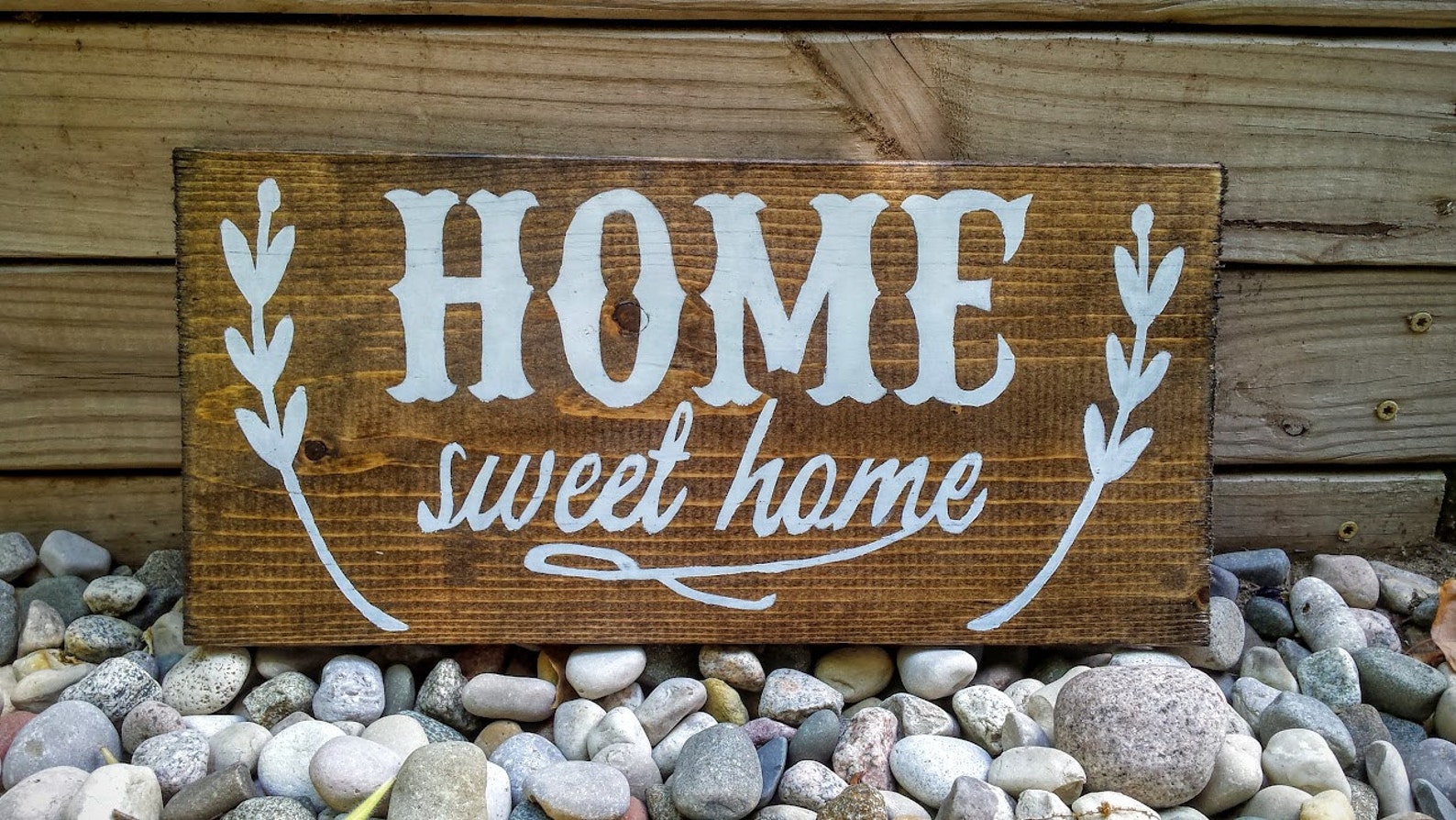 Home Sweet Home Sign, Hanging Wooden Home Sign, Rustic Wooden Home ...