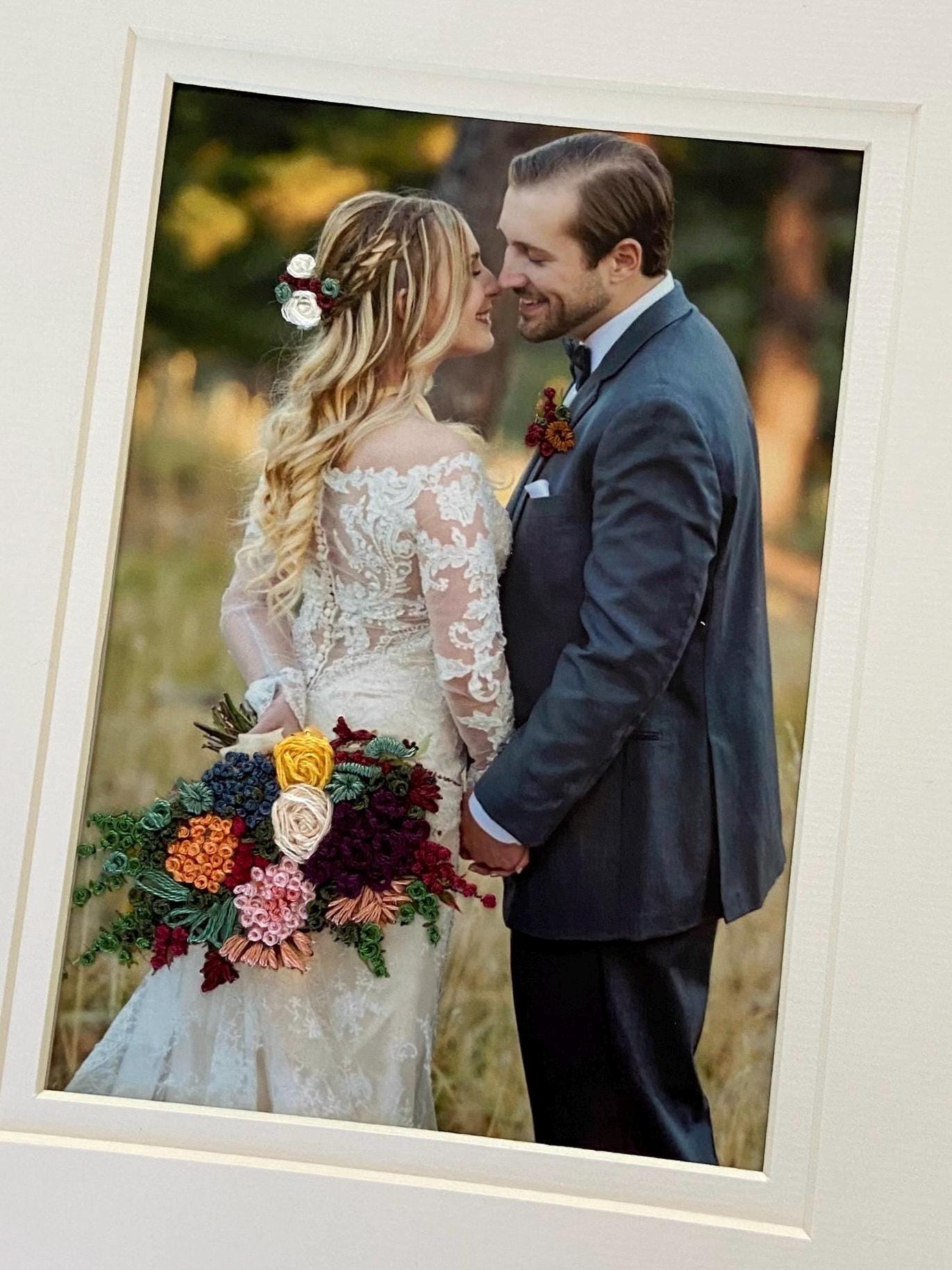 Embroidered Wedding Photo, Custom Hand Embroidery Art - Etsy