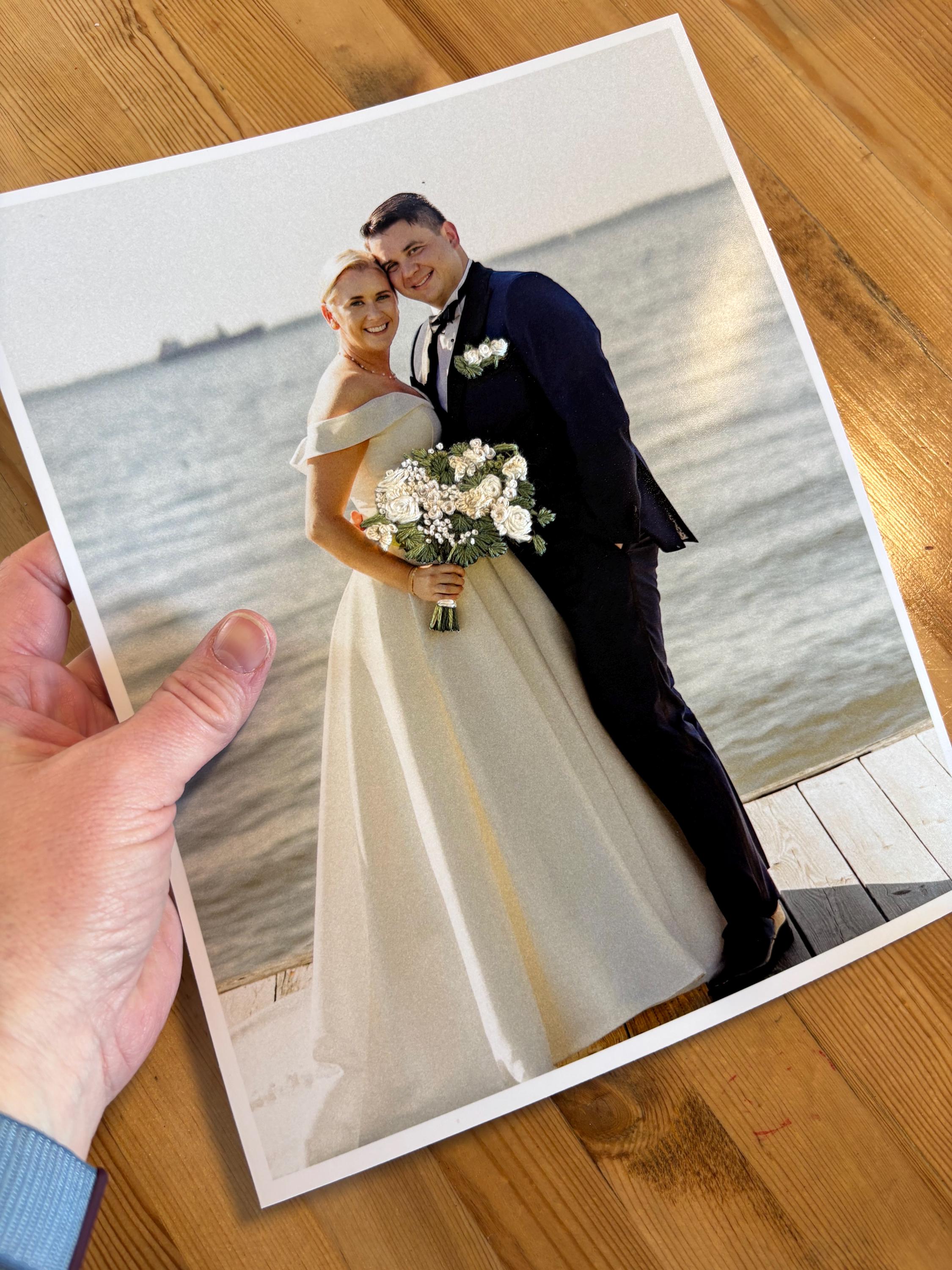 Embroidered Wedding Photo, Custom Hand Embroidery Art - Etsy