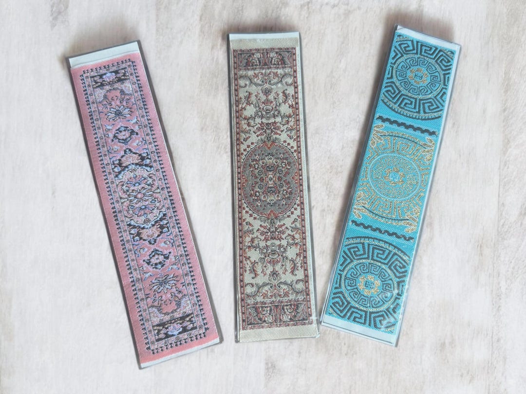 3 Bookmarks With Turkish Kilim Pattern, Office Accessories, Doll House ...