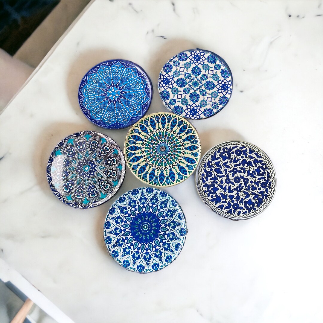 Coasters Set for Housewarming Gift, Set of 6 Persian Turkish Moroccan ...