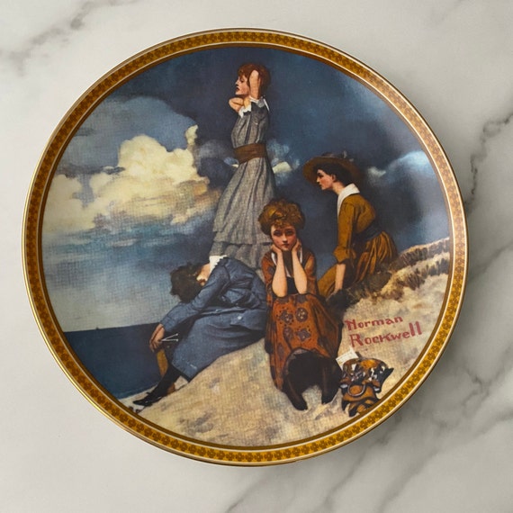 Norman Rockwell Rediscovered Women Collection Waiting on the - Etsy