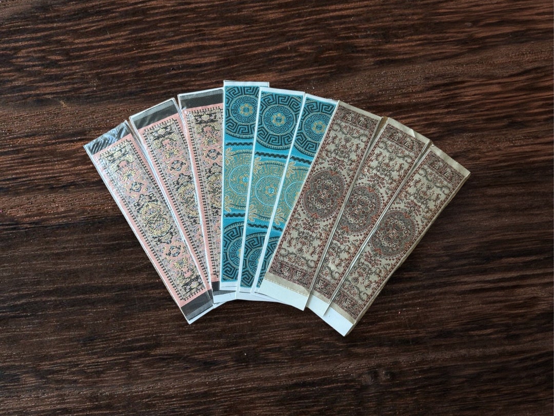 9 Bookmarks With Turkish Kilim Pattern, Office Accessories, Doll House ...