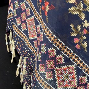 Traditional Turkish Scarf With Fringe and Floral Print Authentic Gift ...