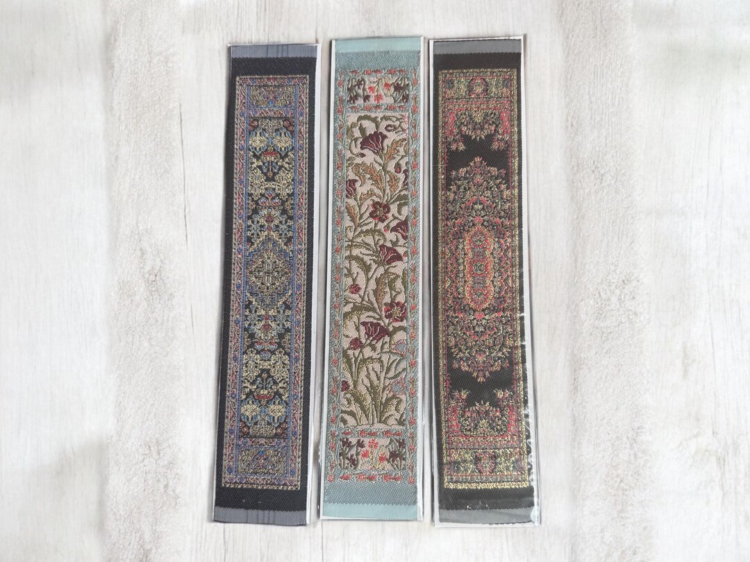 3 Bookmarks With Turkish Kilim Pattern, Office Accessories, Doll House ...
