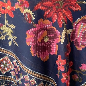 Traditional Turkish Scarf With Fringe and Floral Print Authentic Gift ...