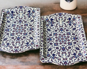 Set of 3 Turkish Metal Trays, Mediterranean, Moroccan Persian Coffee ...