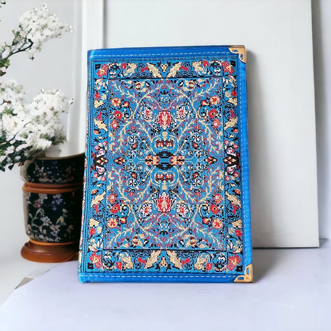Traditional Turkish Notebook Carpet Designs Fabric Journal - Etsy