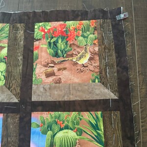 Unfinished Cactus Quilt 27x35, Desert Landscape, Vintage, Handmade - Etsy