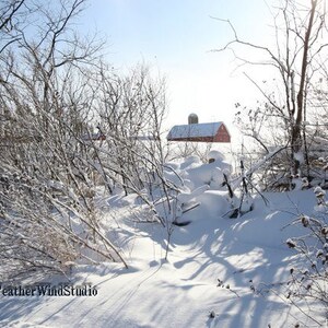 Northern Michigan Barn Photo Farm Scenic Photography Snowy Landscape ...