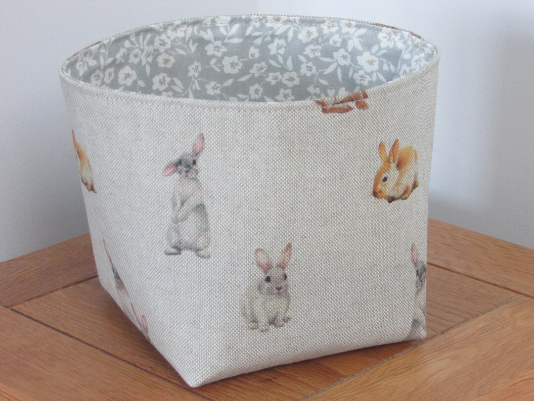 Small Handmade Fabric Storage Basket - Etsy