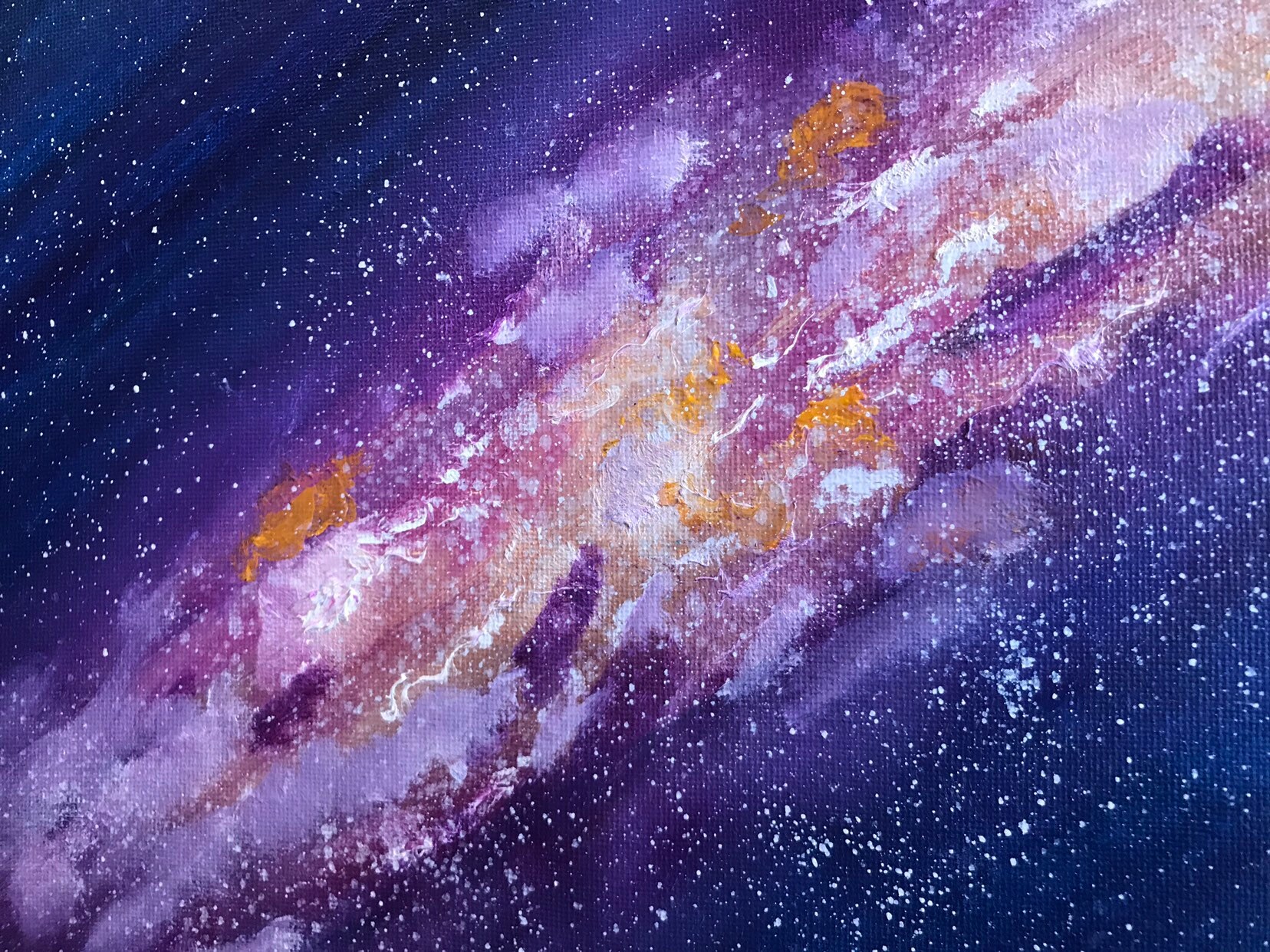 Original oil painting of space stars and galaxy in night sky | Etsy