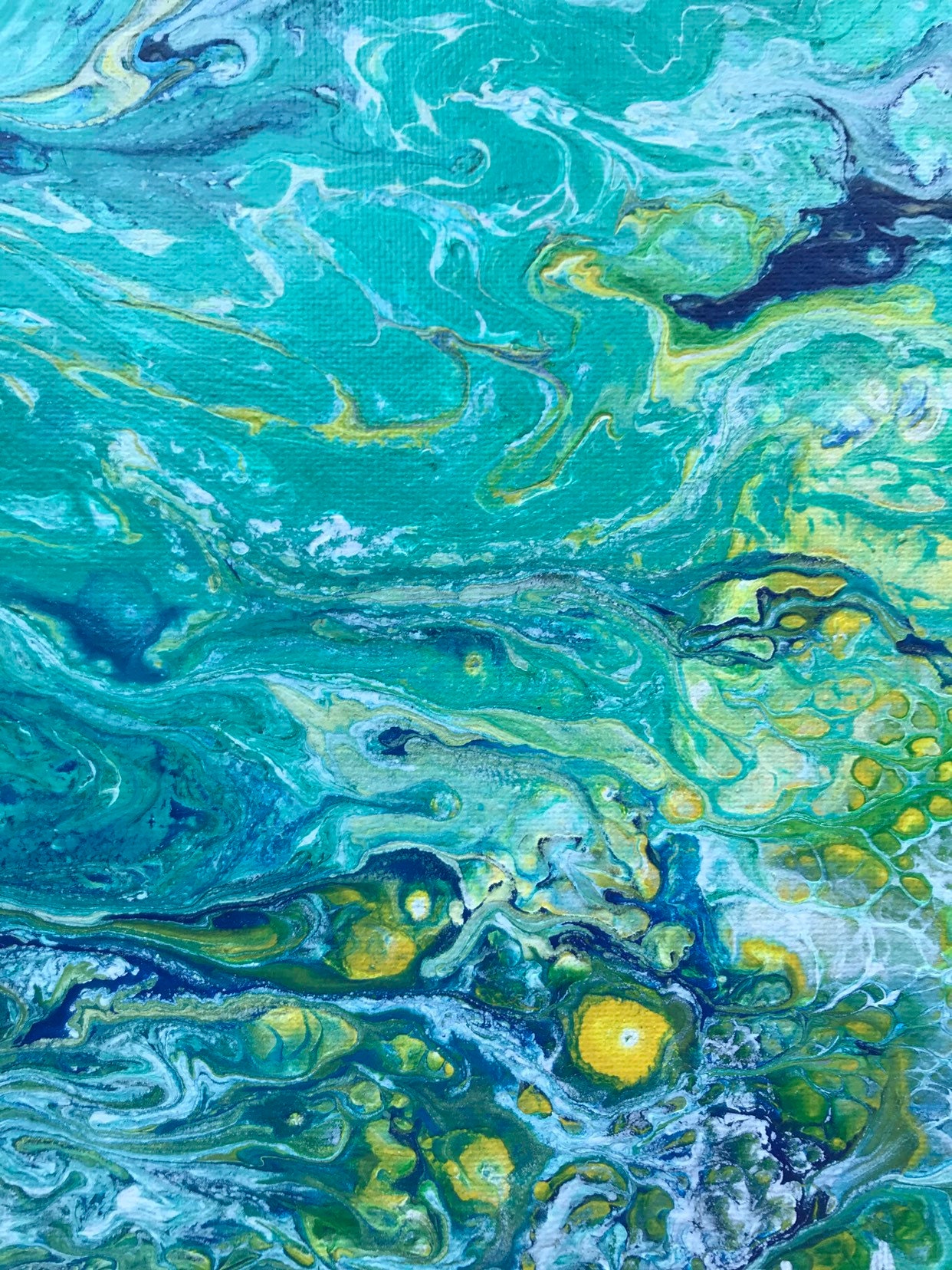 Acrylic Pouring Painting, Original Fluid Abstract Art on Canvas - Etsy