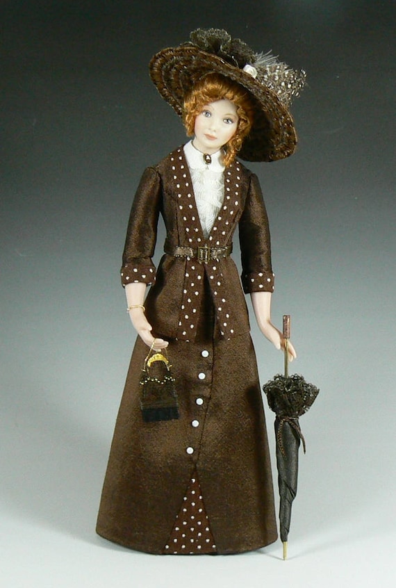 1 12 Scale Edwardian Dollhouse Lady Doll Etsy