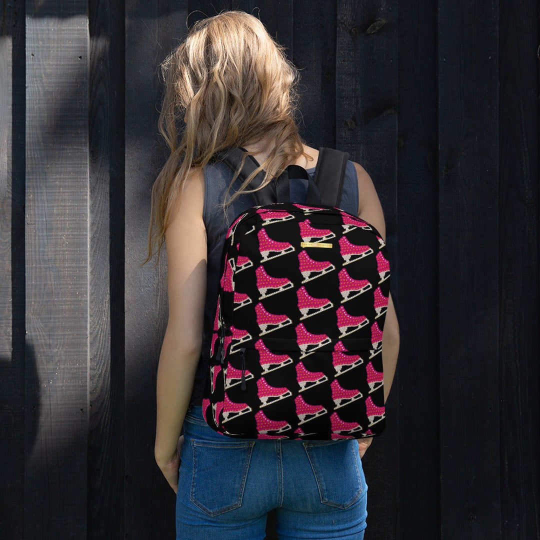Floral Figure Skating Backpack: Ice Skate Storage Bag for Athletes ...