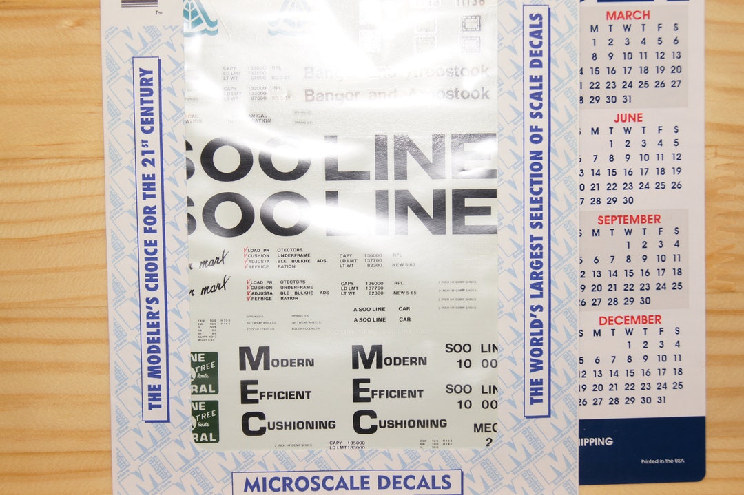 HO Scale Soo Line Decals by Microscale - Etsy