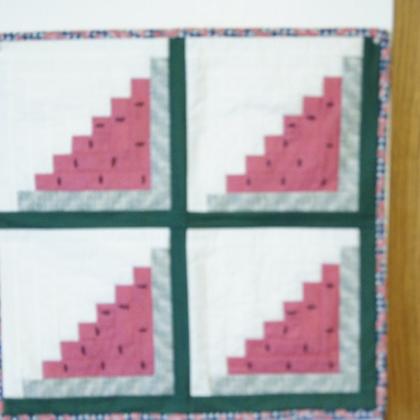 Log Cabin Table Topper Pattern - Etsy