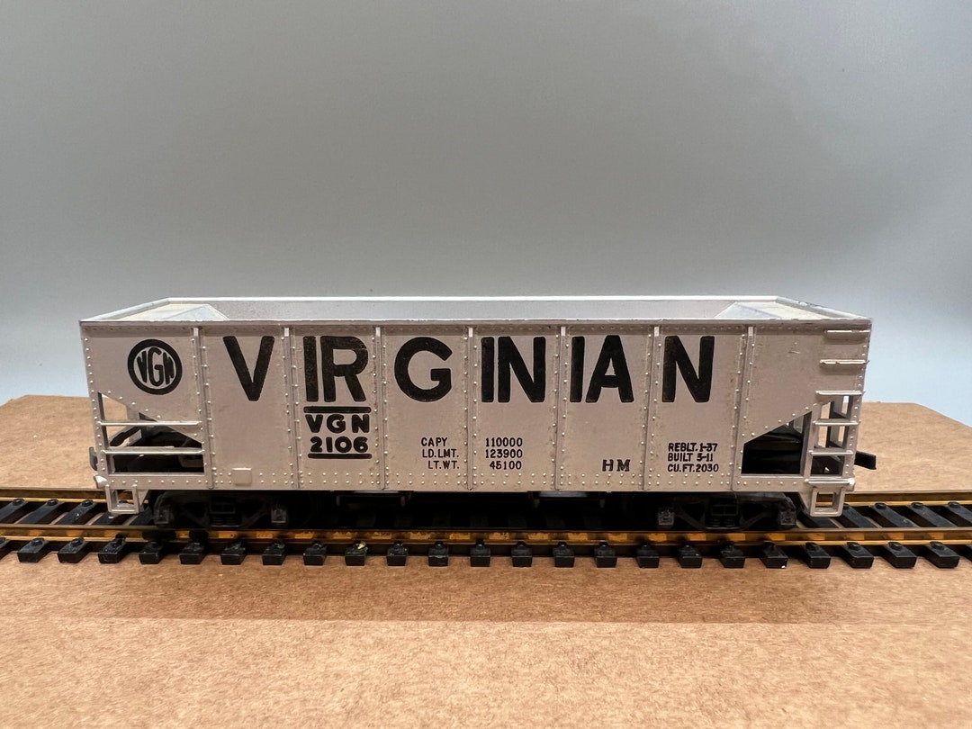 HO Scale Virginian Two Bay Hopper by Mantua #2106/ No Box - Etsy