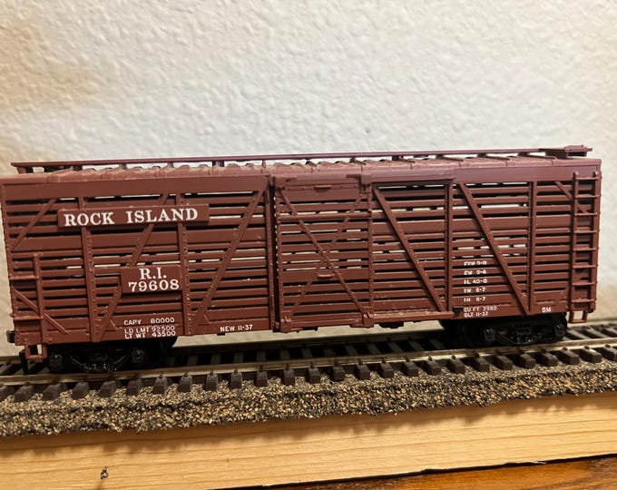HO Scale Rock Island Cattle Car by Athearn #79608/no Box - Etsy