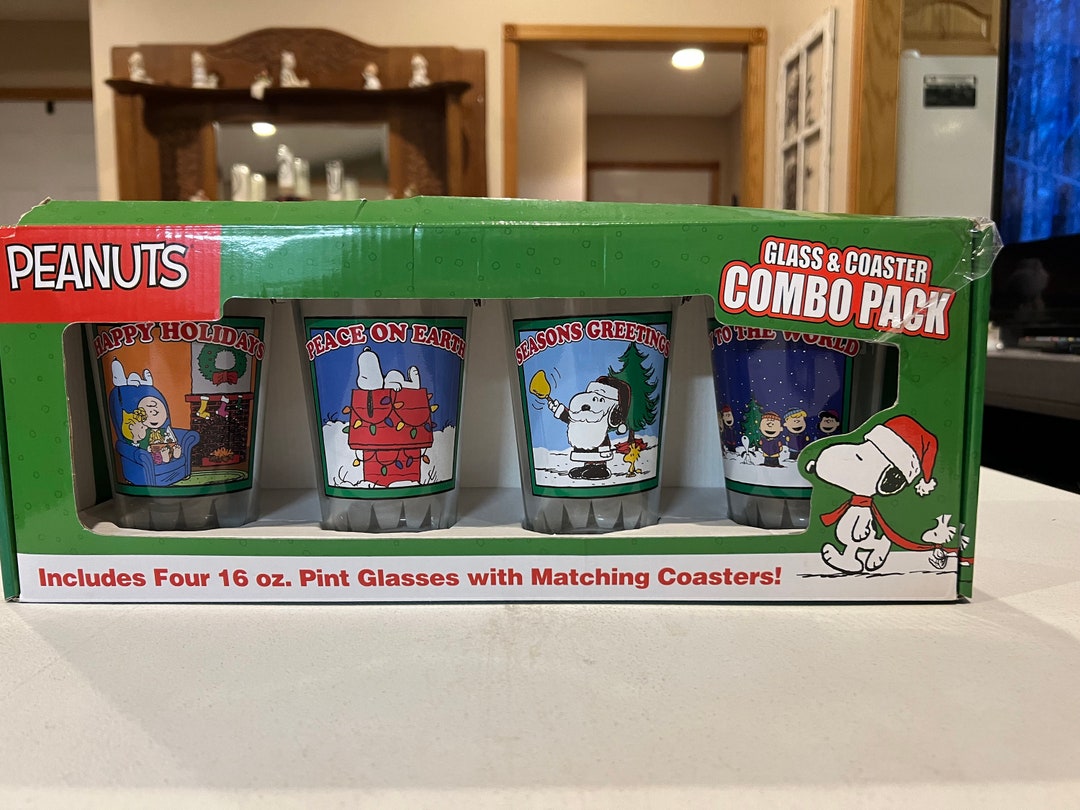 Peanuts Glass & Coaster Combo Pack - Etsy