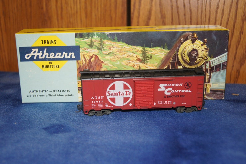 Santa Fe 40' Ft HO Box car by Athearn | Etsy