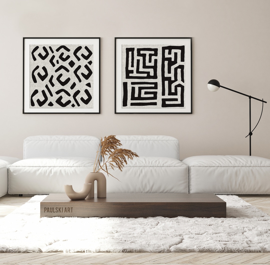 Set of 2 Digital Download African Textile Pattern Frames | Set of 2 ...