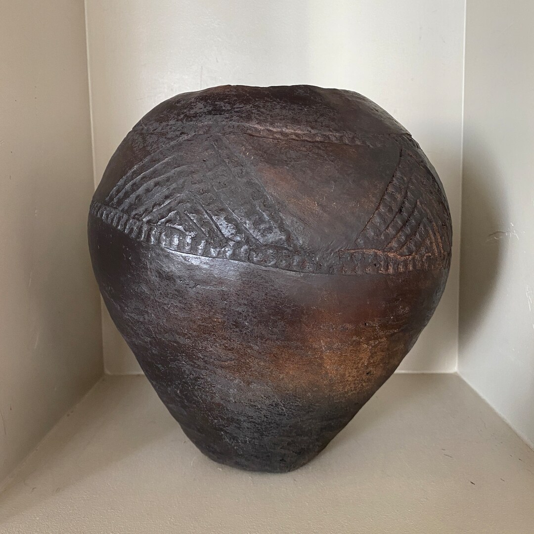 Large Antique African Zulu Pot Antique Jar Pot African Vessel Vintage ...