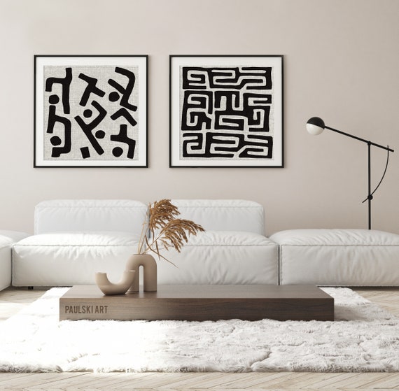 Set of 2 Digital Download African Textile Pattern Frames Set - Etsy