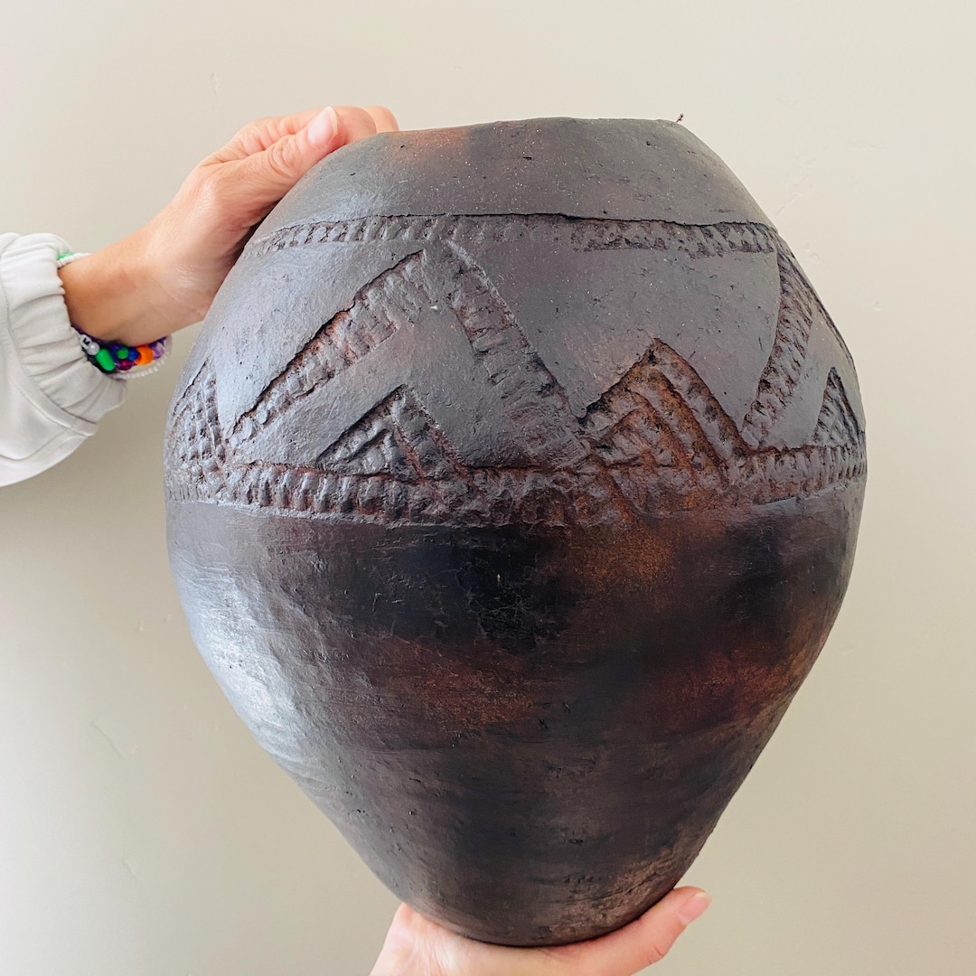 Large Antique African Zulu Pot Antique Jar Pot African Vessel Vintage ...